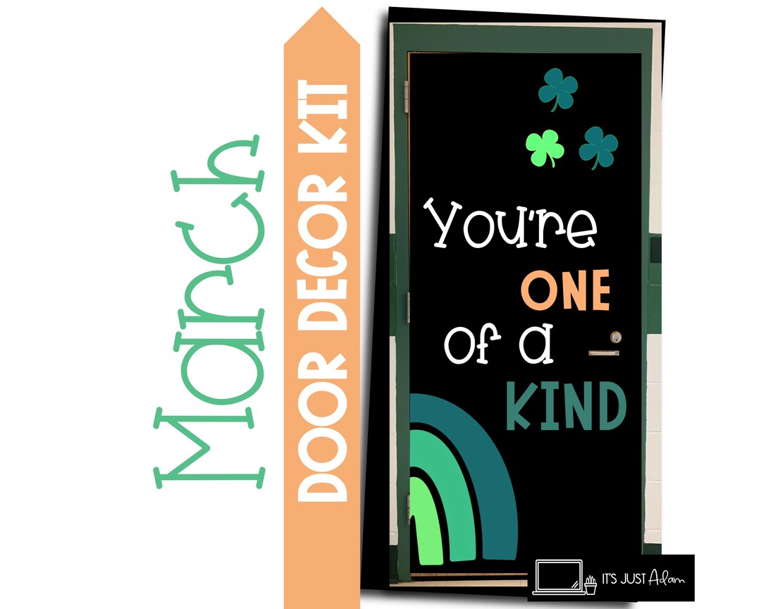St. Patrick's Day Door Boho Rainbow Door March Bulletin Board Boho ...