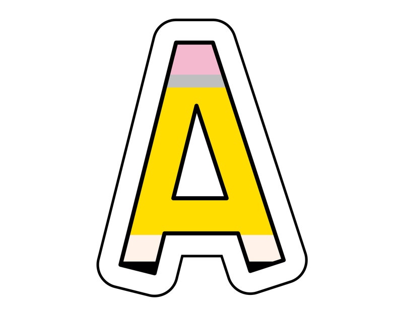 School Supplies Bulletin Board Letters Back to School Bulletin Board ...