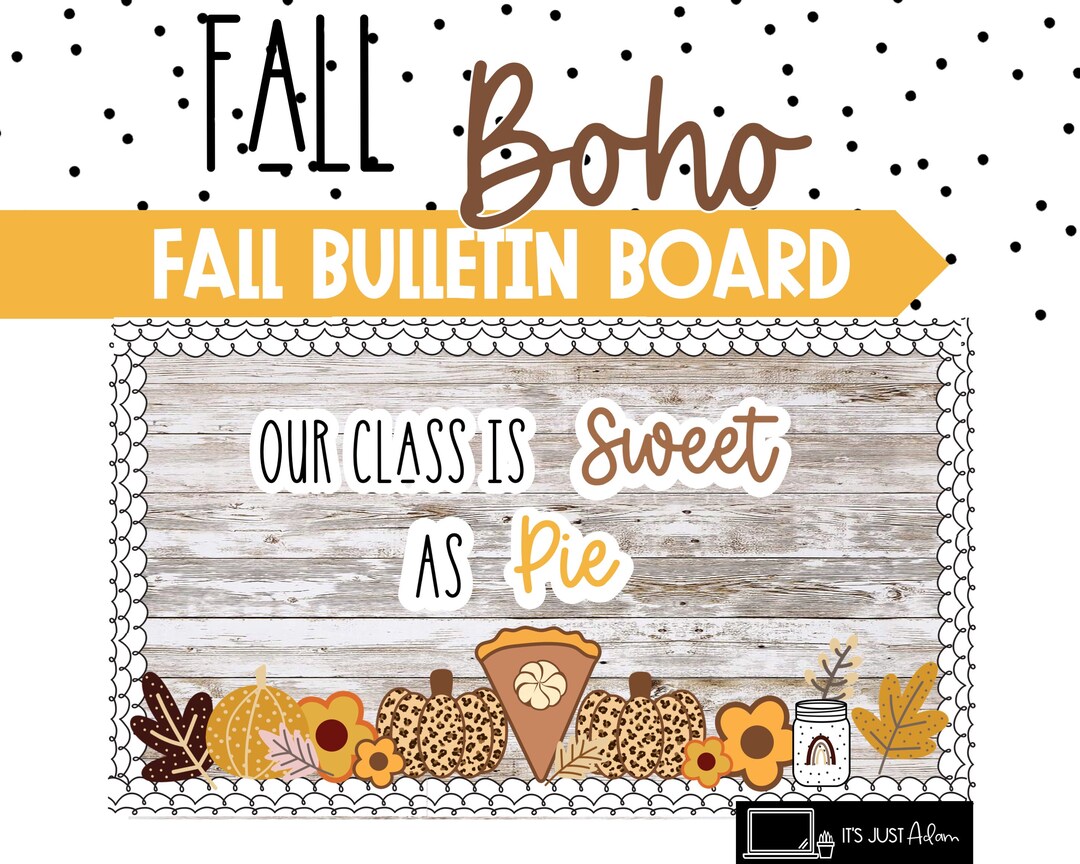 Sweet as Pie Fall Boho Retro Bulletin Board November Autumn Bulletin ...