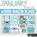 January Remix Bulletin Board Posters Yeti New Year Bulletin Board ...
