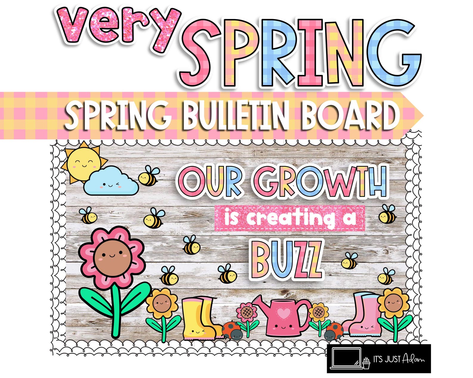 Spring Bulletin Board Easter Door Decor Spring Door April Bulletin ...