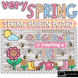 Spring Bulletin Board Easter Door Decor Spring Door April Bulletin ...