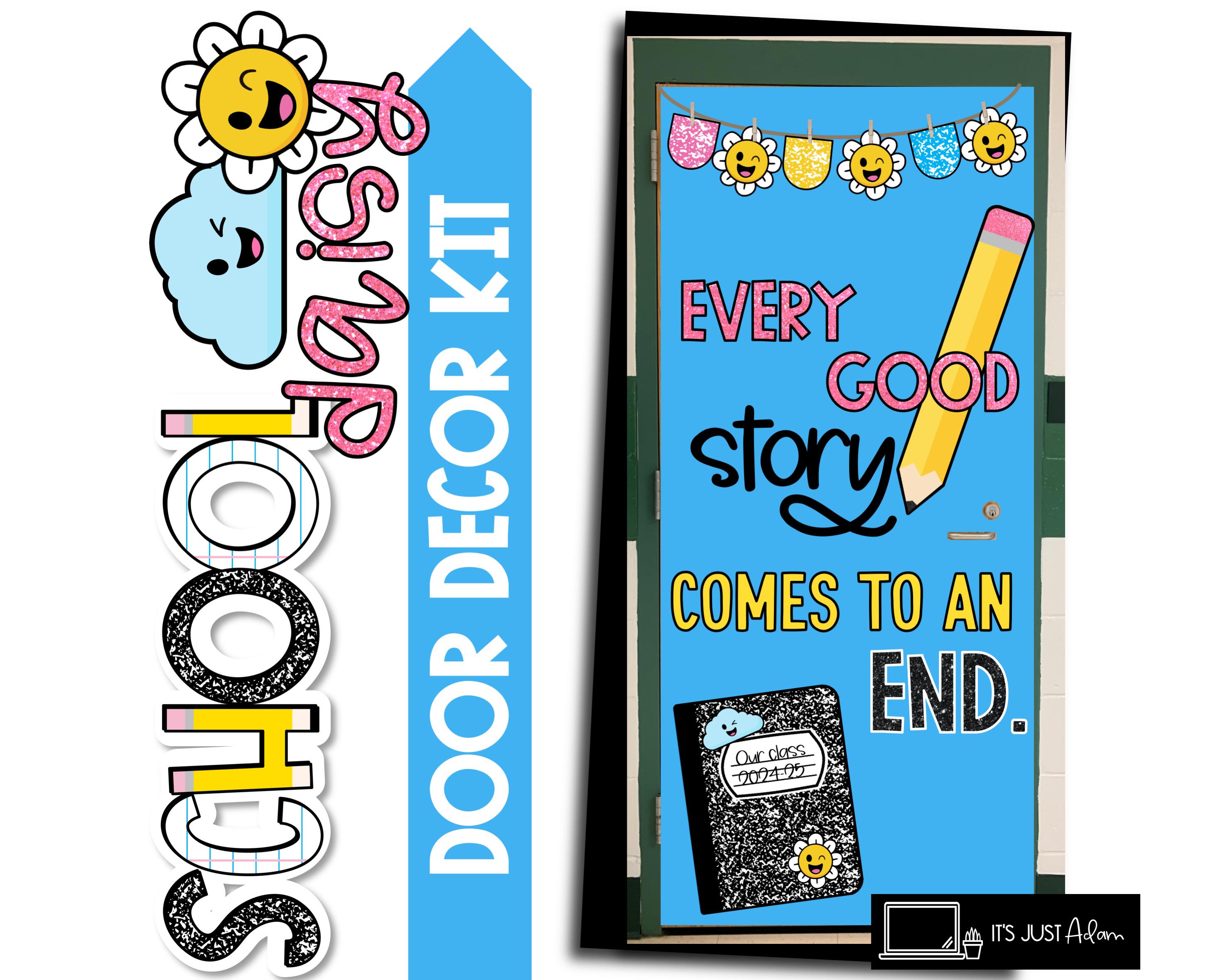 School Daisy Bulletin Board || School Supplies Bulletin Board End of ...