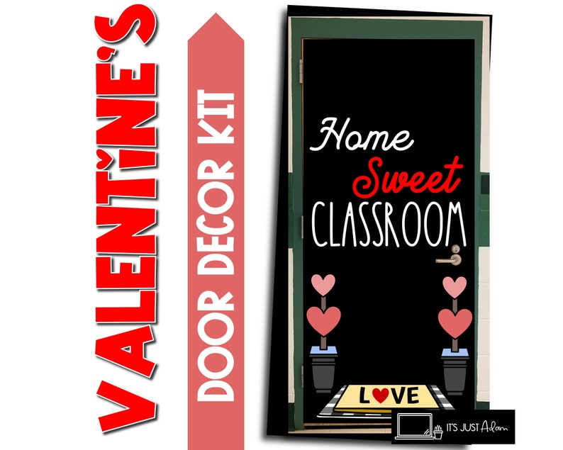 Home Sweet Classroom Farmhouse February Door Decoration Set Valentine's ...