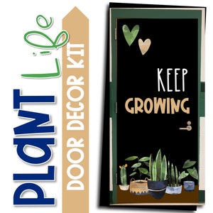 Plant Life Door Decor Spring Door May Bulletin Board "keep Growing ...