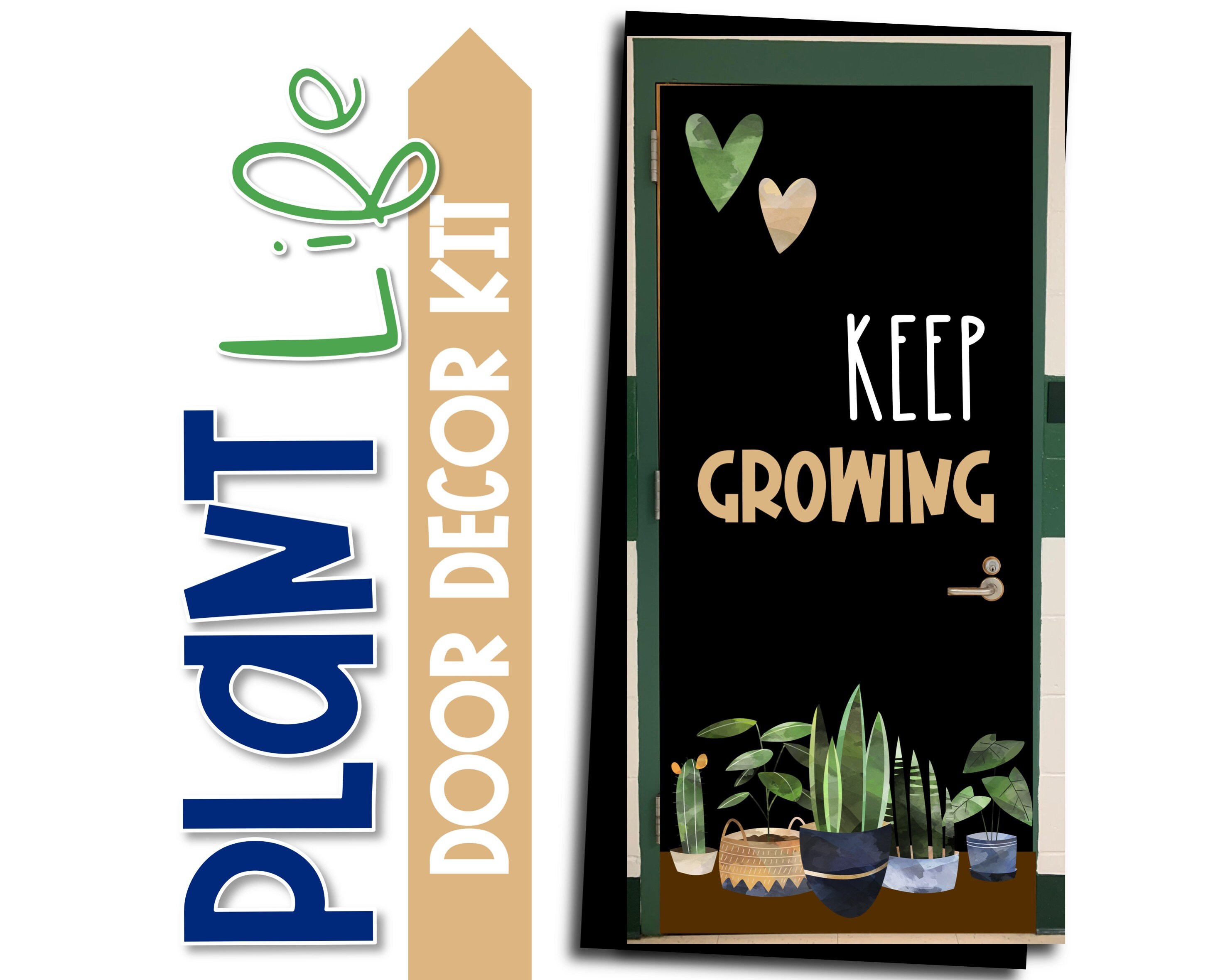 Plant Life Door Decor Spring Door May Bulletin Board "keep Growing ...