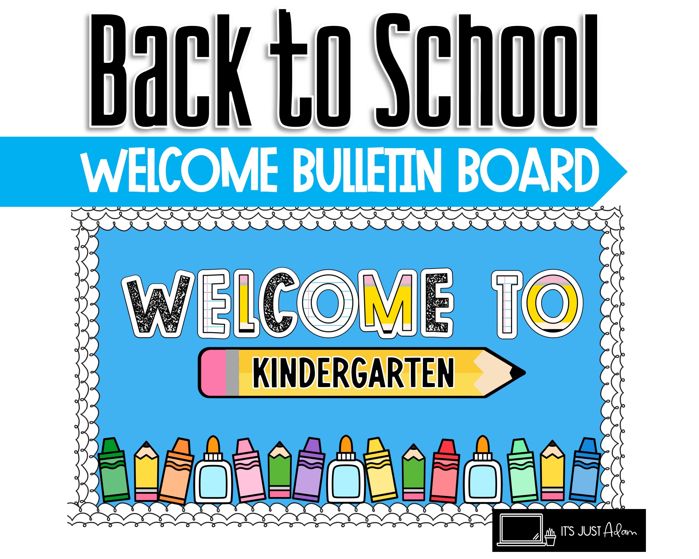 Back to School Bulletin Board || School Supplies Bulletin Board ...