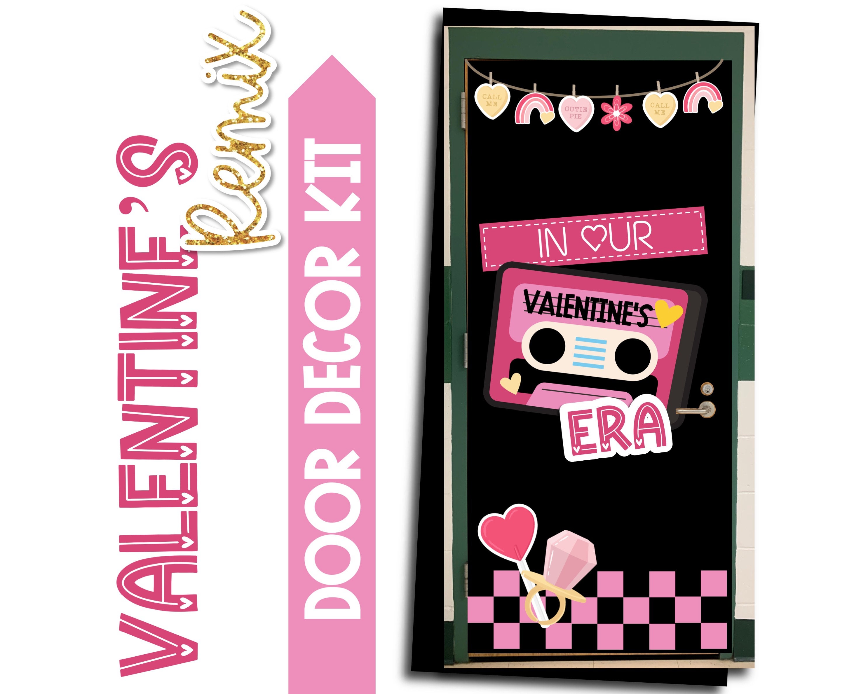 In Our Valetine's Era Valentine's Day Door February Door Valentine's ...