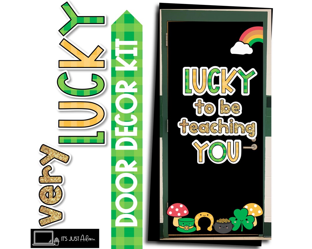 March Door Decor St. Patrick's Day Bulletin Board || Pastel Plaid ...