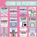April Posters Bulletin Board Easter Posters Boho Retro Rainbow Spring ...