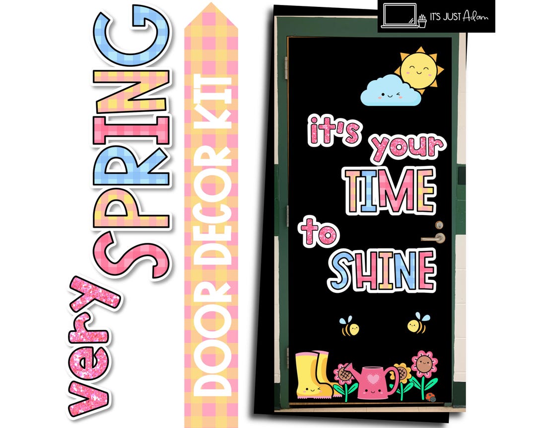 Spring Door Decor Easter Door Decor Spring Bulletin Board April Door ...