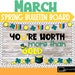 St. Patrick's Day Bulletin Board March Door Decor You're Worth More ...