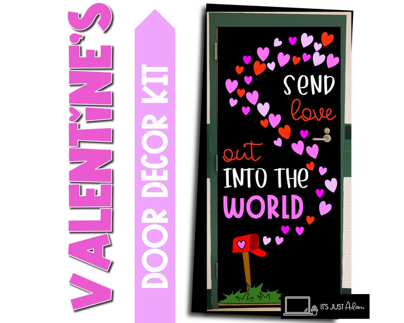 February Door Decoration Set Send Love Out Into the World Valentine's ...