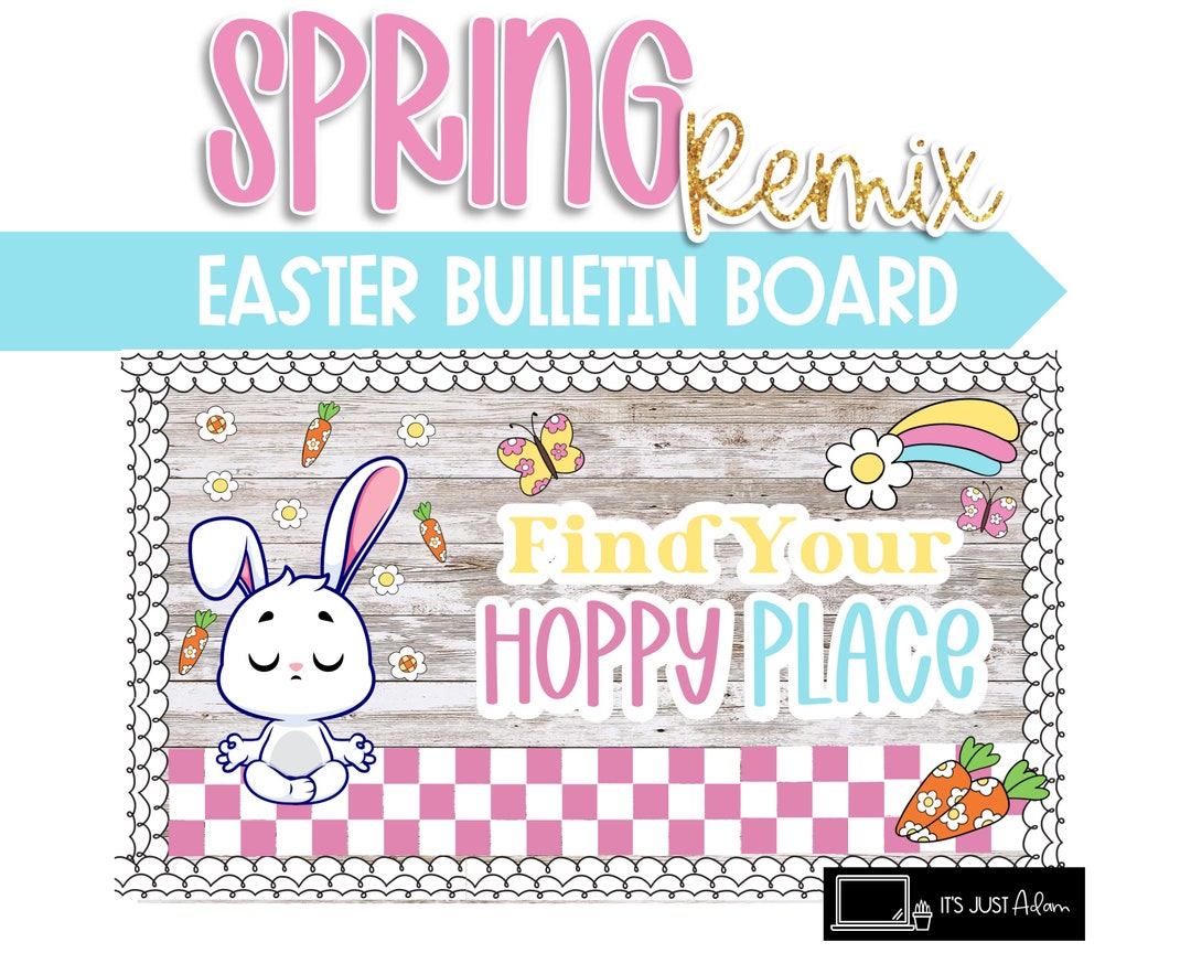 Easter Bulletin Board Easter Door Decor Spring Remix March April Door ...