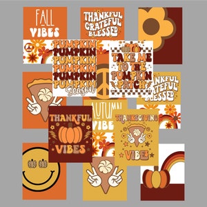 November Posters Bulletin Board Thanksgiving Posters Boho Retro Vibes ...