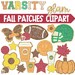 Smiley Face Patches Clip Art Fall Varsity Glam Autumn October November ...