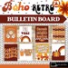 November Posters Bulletin Board Thanksgiving Posters Boho Retro Vibes ...
