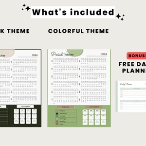Annual Period Tracker 2024, 1-page Cycle Tracker for the Year ...