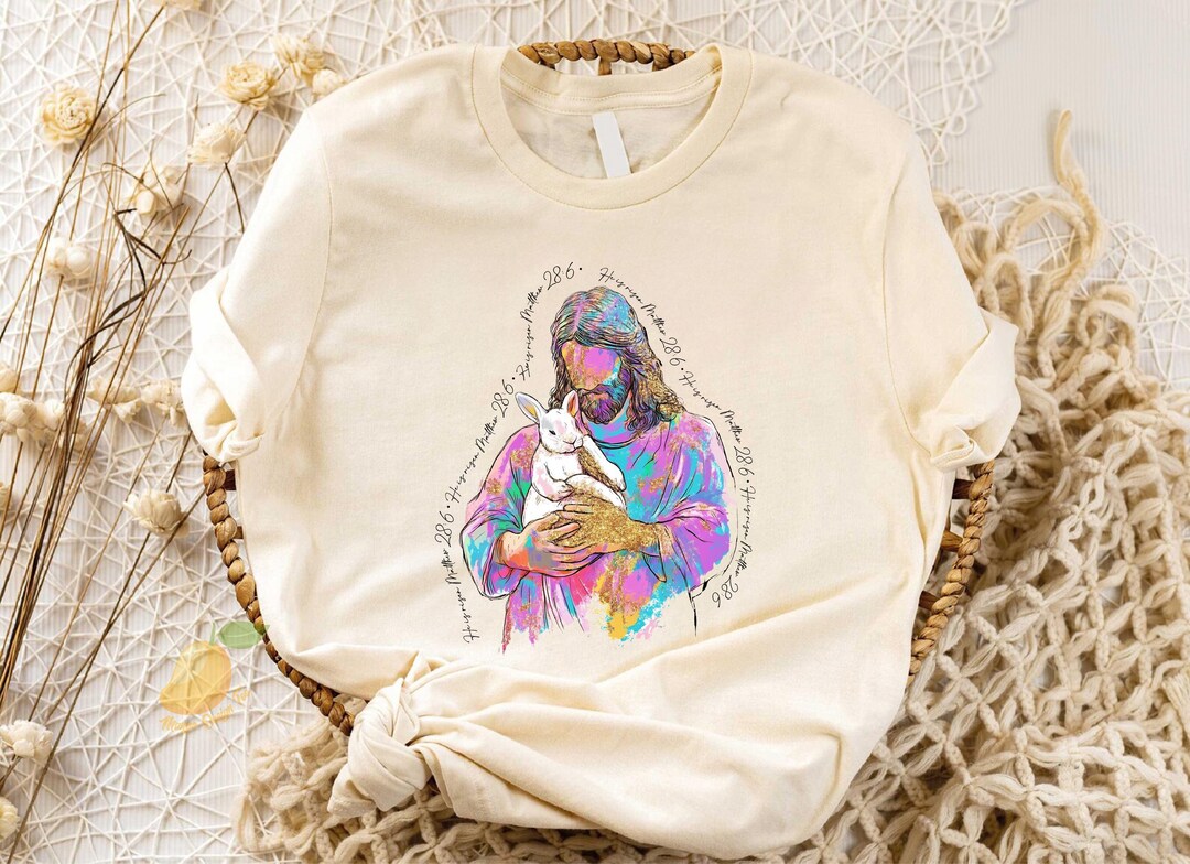 Easter Jesus Shirt, Brush Stroke Jesus Shirt, Easter Jesus Lover Shirt ...