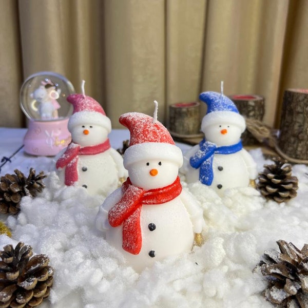 Snowman Candle - Etsy