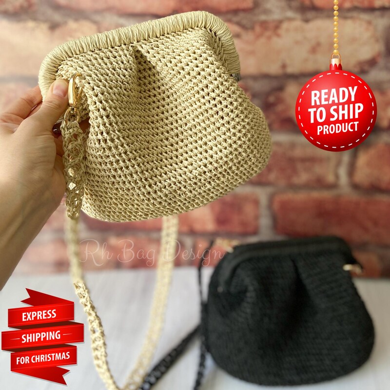 Crocheted Straw Bag - Etsy