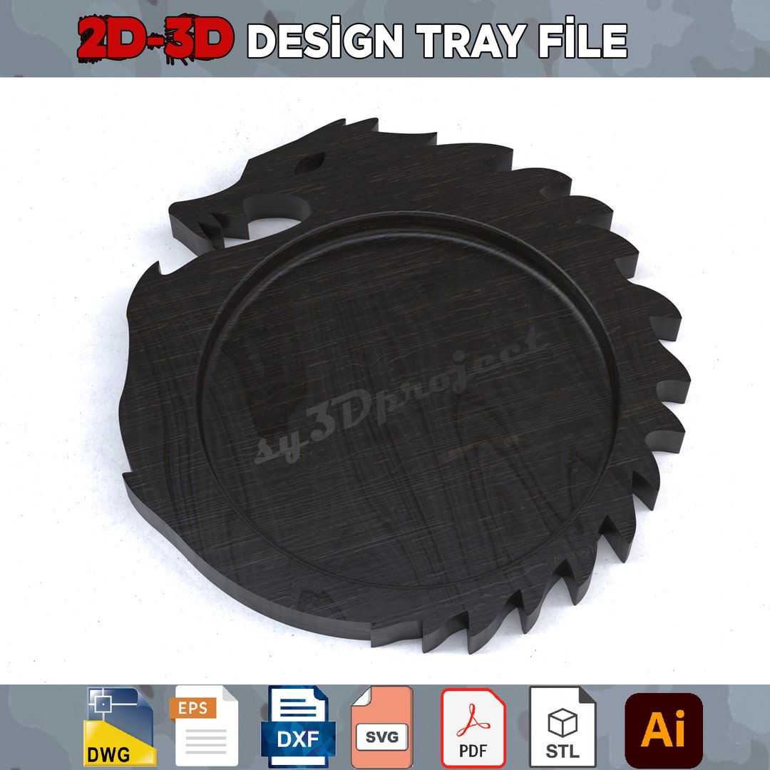Dragon Serving Tray CNC File: Woodworking Template (digital Download ...