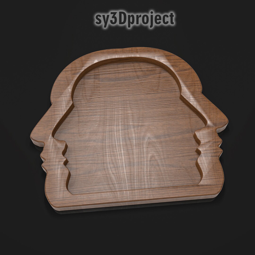 Serving Tray Wood Cnc File Tray STL File Tray Personalized Design Tray ...