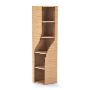 Wooden Bookcase CNC File – Plywood Corner Shelf Furniture Plan Svg Dxf ...