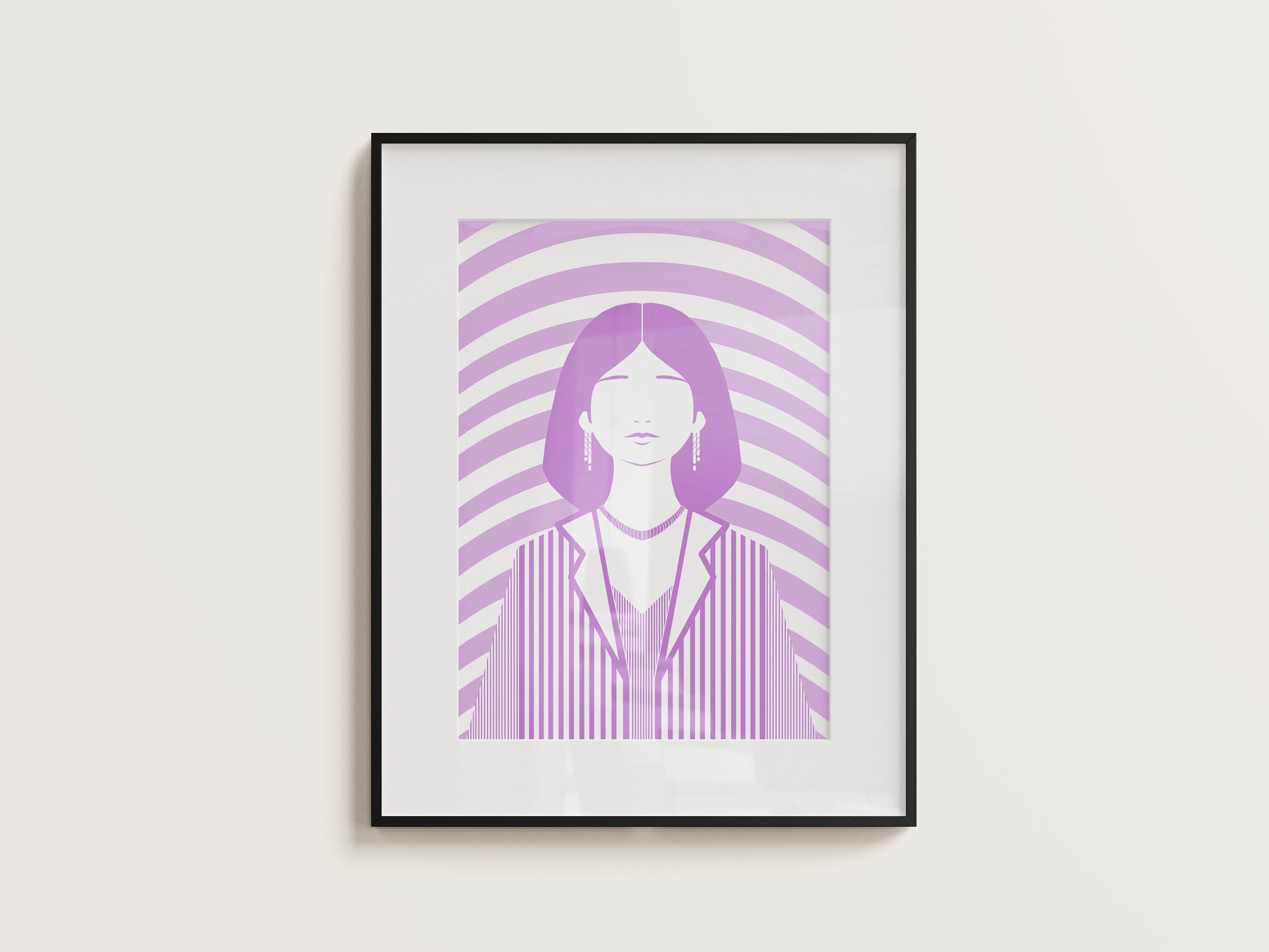 Printable Violet Purple Poster for Wall Decor Trendy Line Art ...