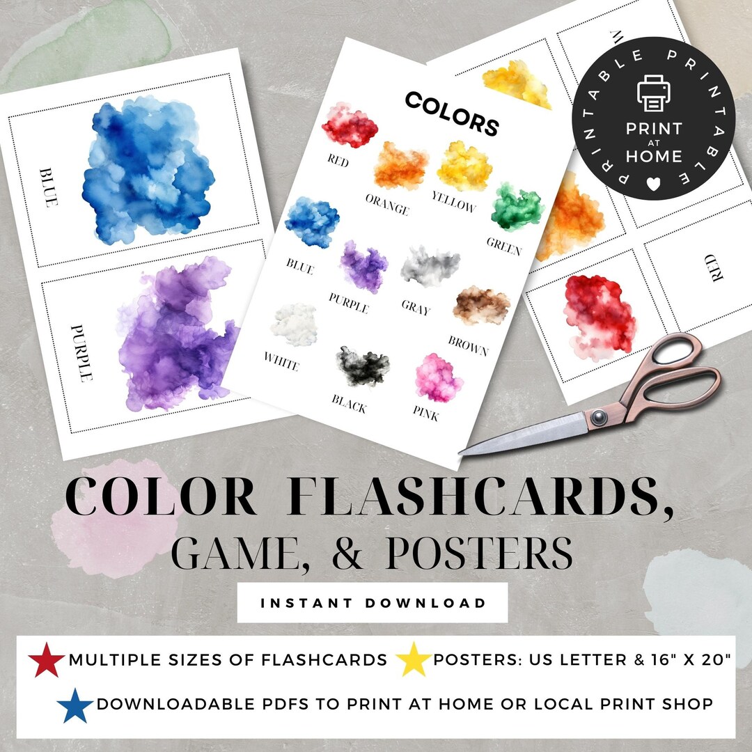 Color Flashcards for Toddlers, Educational Activities for 3 Year Olds ...