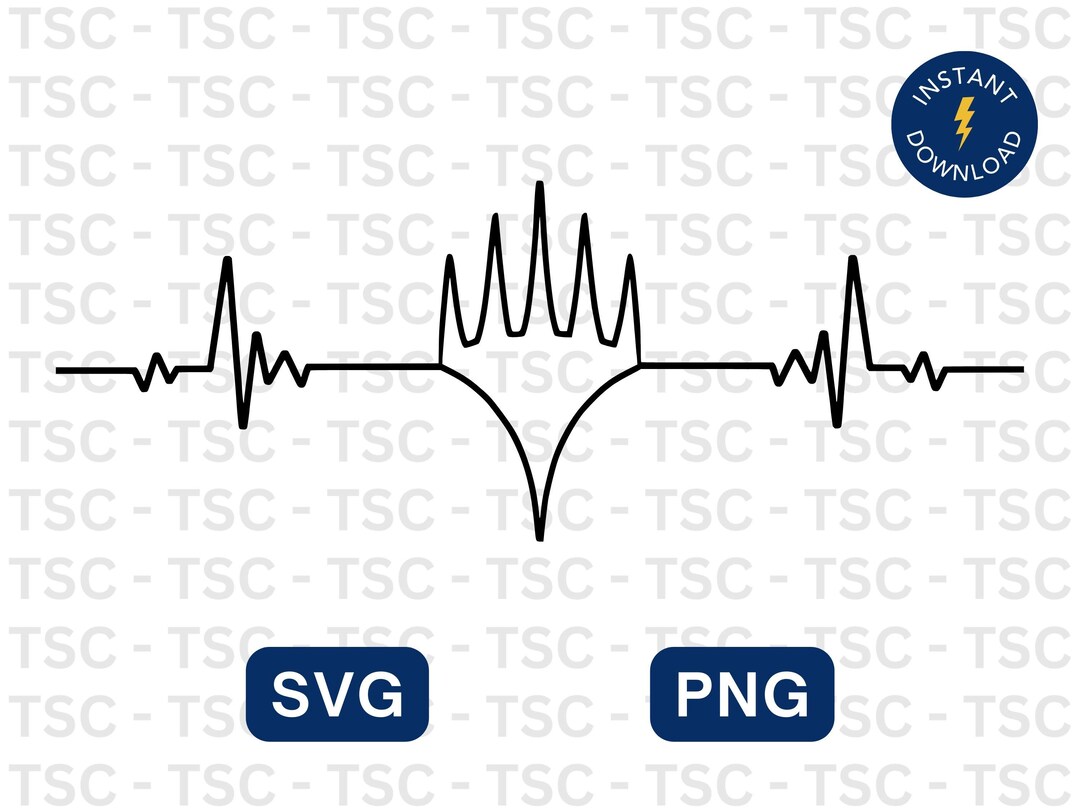 MTG Inspired Heartbeat Logo SVG & PNG | Fantasy Tabletop Game Symbol ...