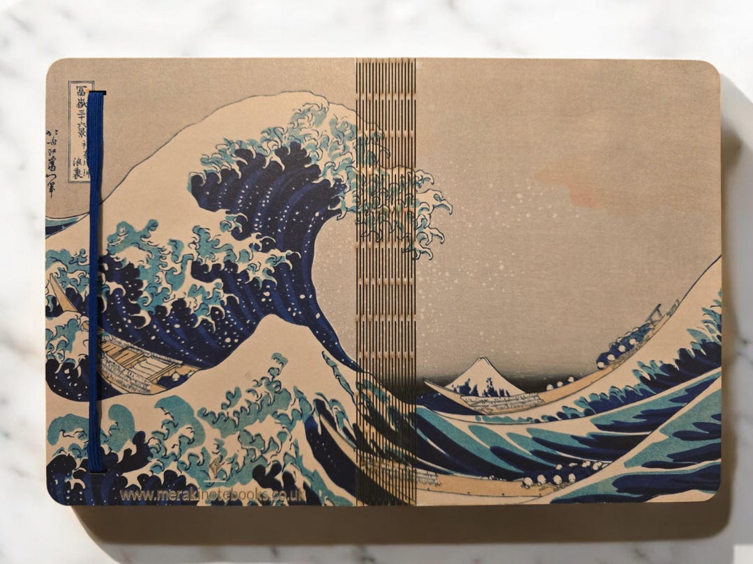 Katsushika Hokusai's, the Great Wave off Kanagawa . Meraki's 3mm Wooden ...