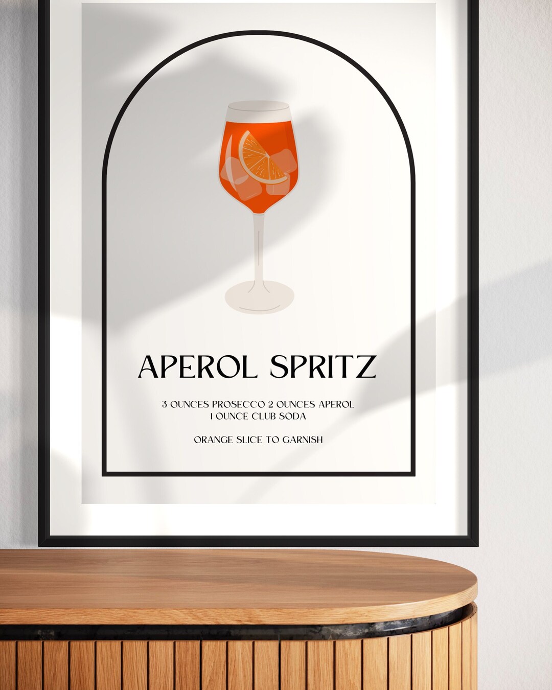 Aperol Spritz Wall Print, Bar Decoration, Cocktail Art, Home Bar Sign ...