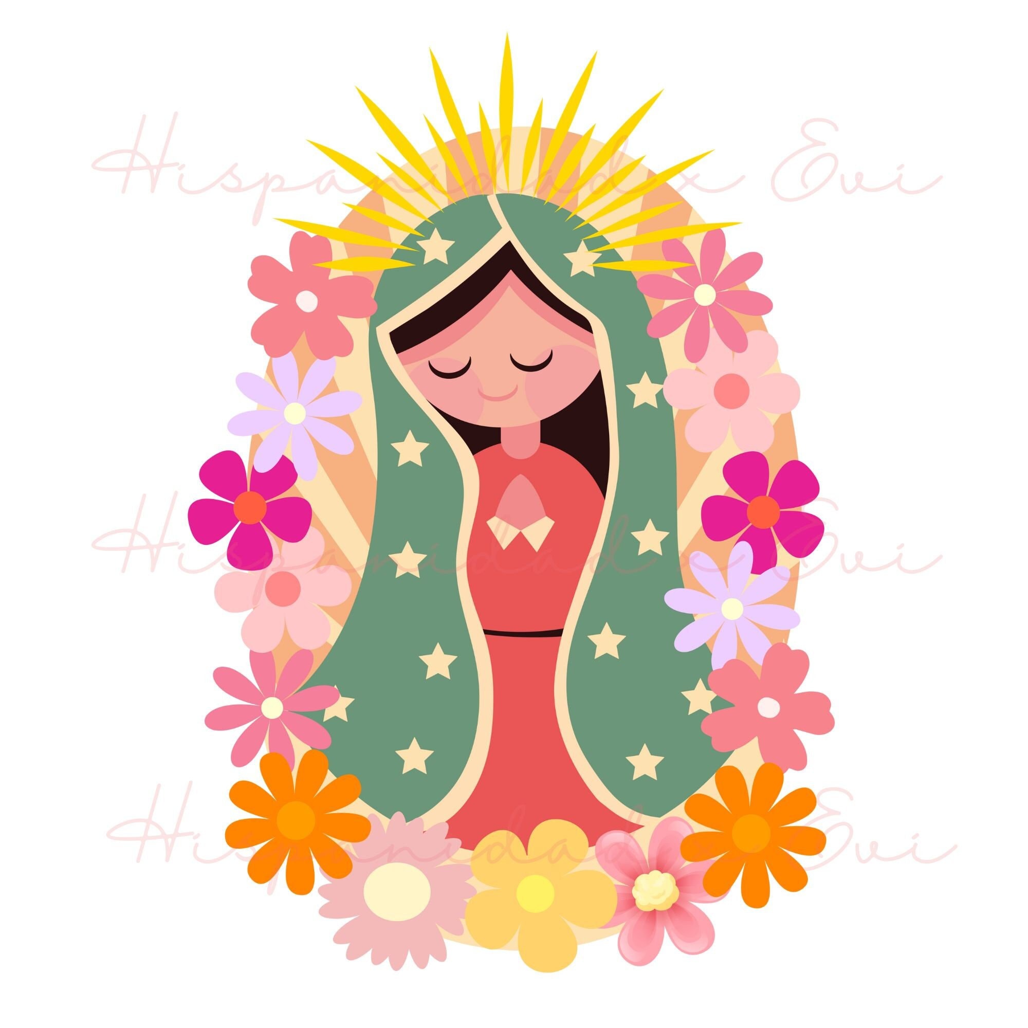 Virgen PNG, Virgen De Guadalupe Png, Virgensita Digital File, Our Lady ...