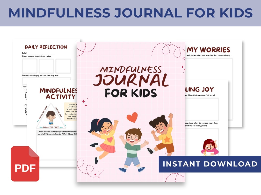 Printable Gratitude Activity Journal for Kids, Mindfulness Journal for ...