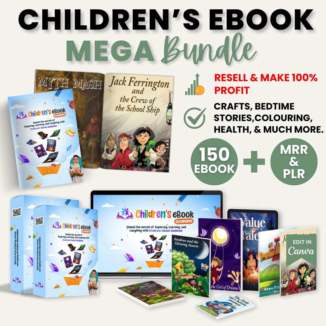 150 Done-for-you PLR Children's Ebooks With Editable Covers | Resell With MRR for 100% Profit ...