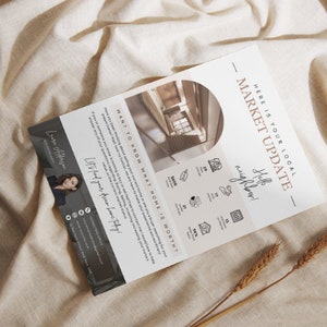 Editable Real Estate Market Update Flyer Template, Realtor Editable ...