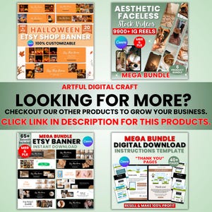 Mega Bundle 65+ Etsy Shop Banner Templates | Customizable Canva Banners ...