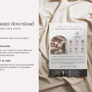 Editable Real Estate Market Update Flyer Template, Realtor Editable ...