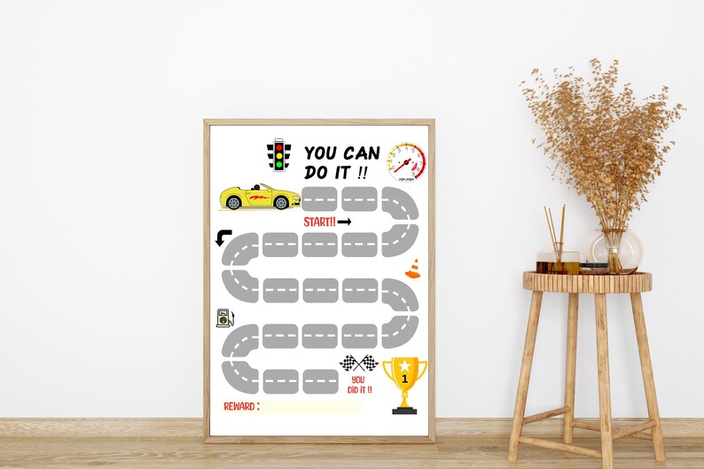 Printable Reward Chart for Kids, Toddler Behavior Reward Chart, Car ...