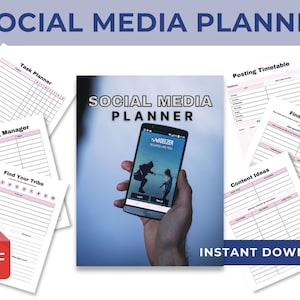 Printable Social Media Content Planner PDF, Ready to Print Instagram ...