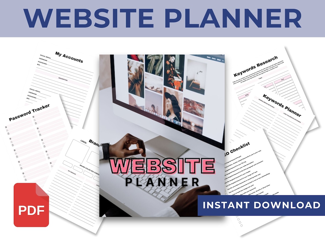 Printable Website Planner PDF, Online Business Website Planner, New Website Planning & Tracking ...