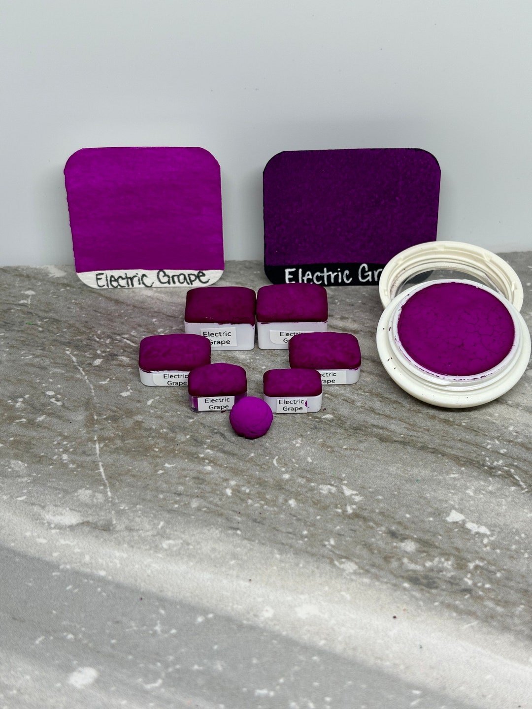 Electric Grape - Neon Purple Matte Watercolor Paint- Linabeansstudio - Etsy