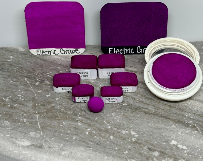 Electric Grape - Neon Purple Matte Watercolor Paint- Linabeansstudio - Etsy