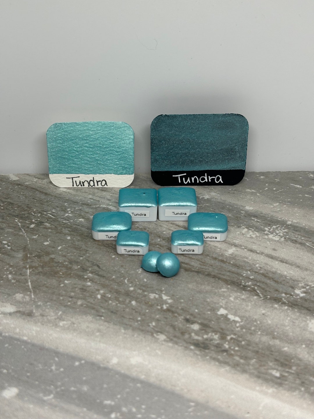 Tundra - Light Icy Blue Metallic Watercolor Paint - Linabeansstudio - Etsy