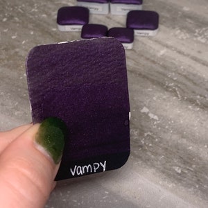 Vampy - Dark Purple Metallic Watercolor Paint - Linabeansstudio - Etsy
