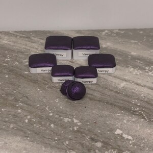 Vampy Dark Purple Metallic Watercolor Paint Linabeansstudio - Etsy