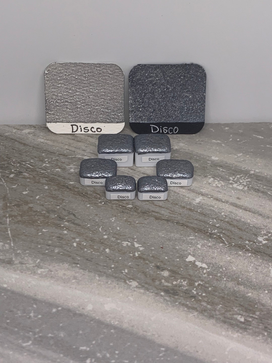 Disco- Gray Shimmer Watercolor Paint - Linabeansstudio - Etsy