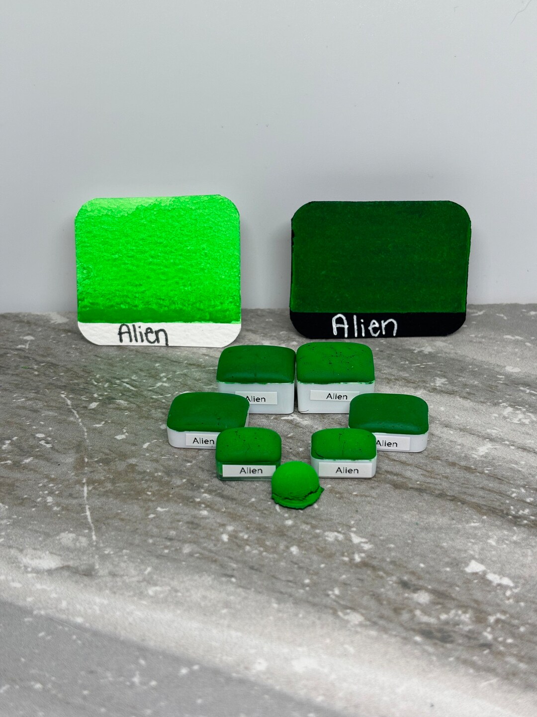 Alien - Neon Green Matte Watercolor Paint- Linabeansstudio - Etsy