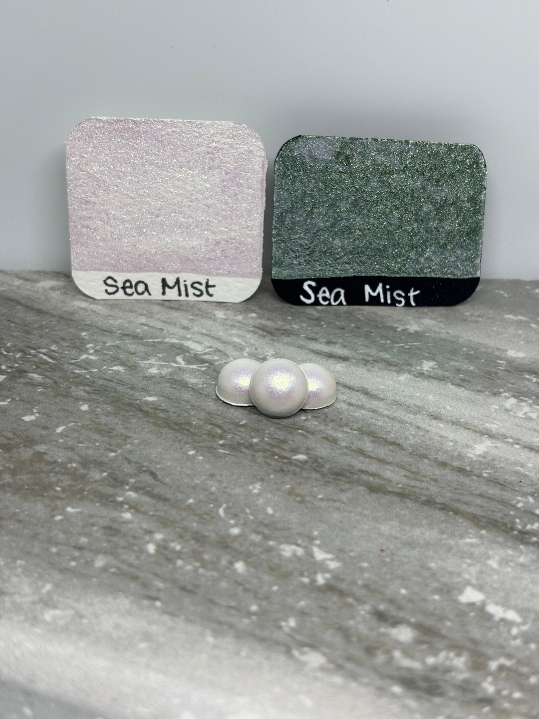 Sea Mist- White Blue/green Color Shift Watercolor Paint ...